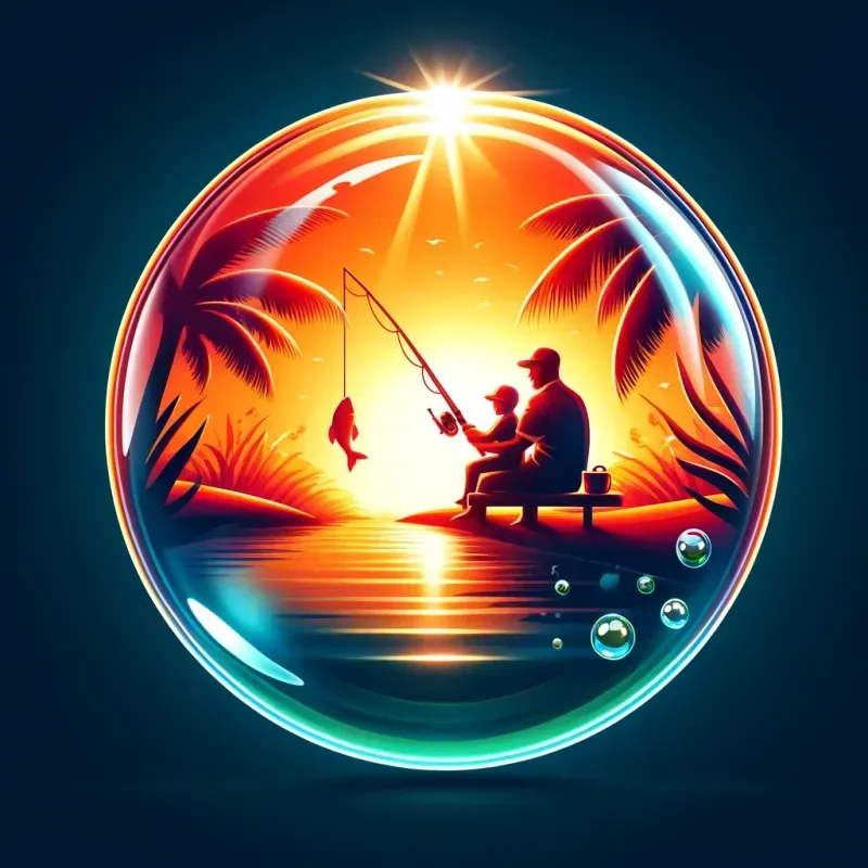 Fathers And Sons Bubble Chill Logos DALL·E Prompt | PromptBase