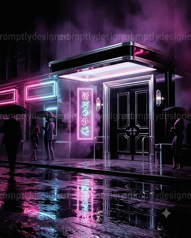 Neon Noir Backgrounds Gemini Image Prompt | PromptBase