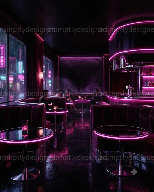 Neon Noir Backgrounds Gemini Image Prompt | PromptBase