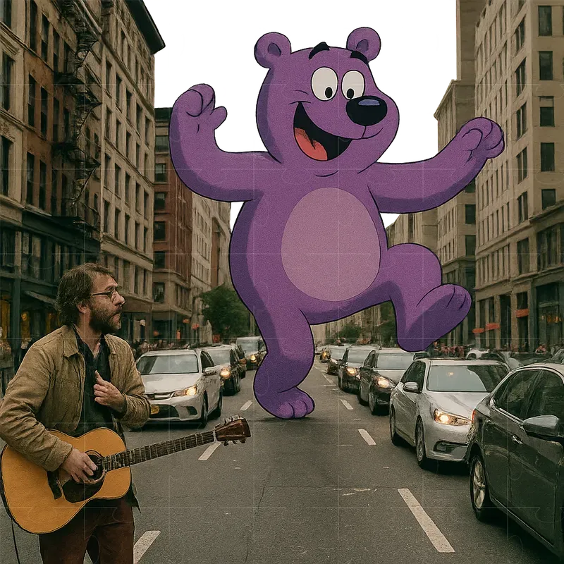 Cartoons Suddenly Appear In Real Life ChatGPT Image Prompt | PromptBase
