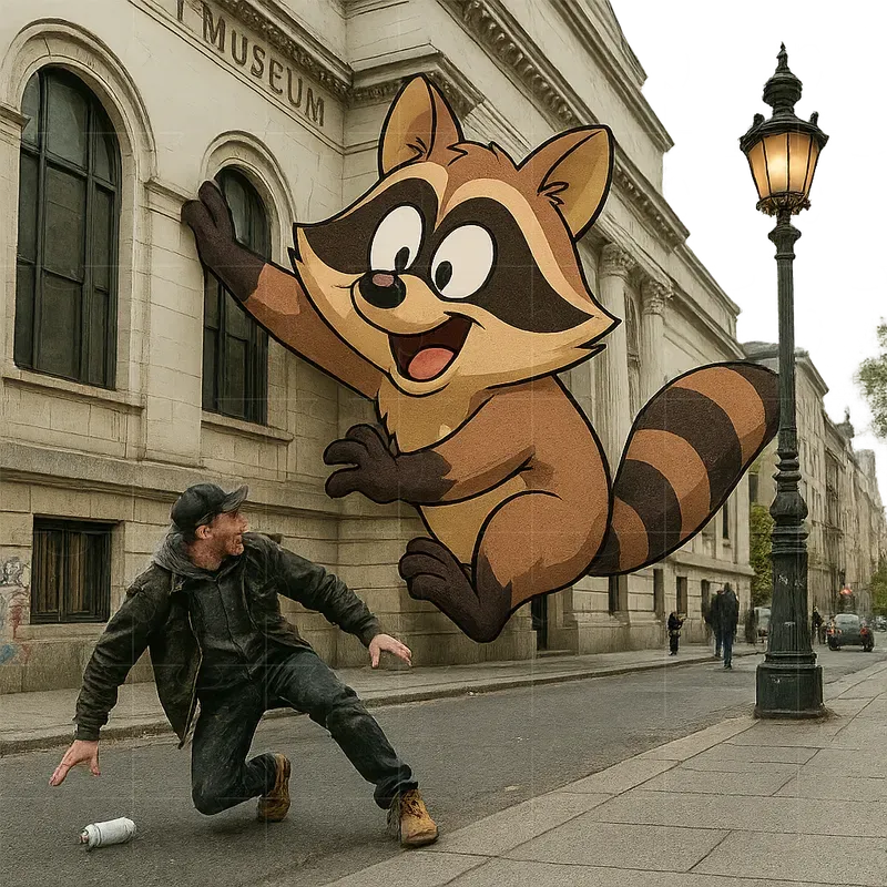 Cartoons Suddenly Appear In Real Life ChatGPT Image Prompt | PromptBase
