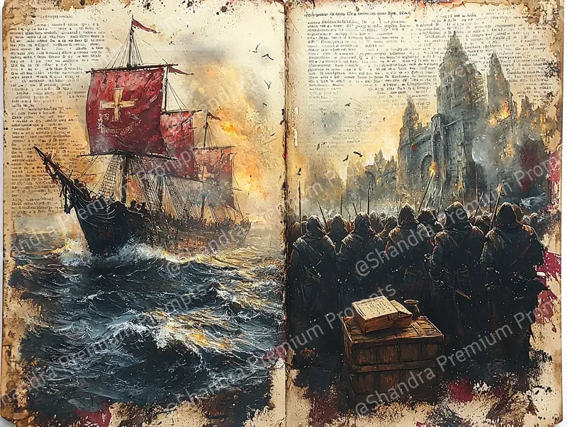 Grandeur Of Knight Templar Junk Journals Midjourney Prompt | PromptBase