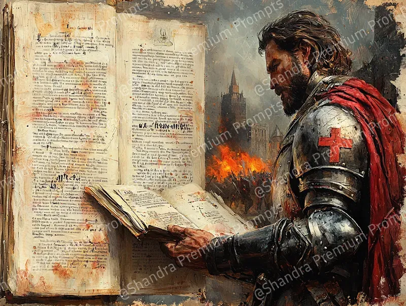 Grandeur Of Knight Templar Junk Journals Midjourney Prompt | PromptBase
