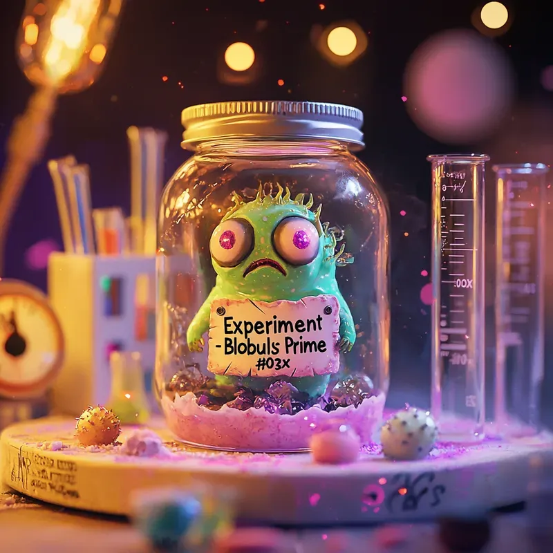 Chibi Specimen Lab Creepycute Files Midjourney Prompt | PromptBase