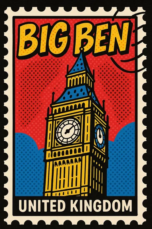 Fun Pop Art Postage Stamps ChatGPT Image Prompt | PromptBase