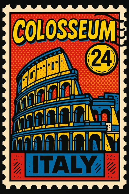 Fun Pop Art Postage Stamps ChatGPT Image Prompt | PromptBase