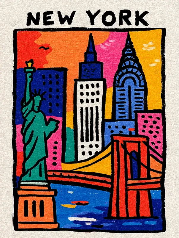 Colorful Destination Poster Kits Midjourney Prompt | PromptBase