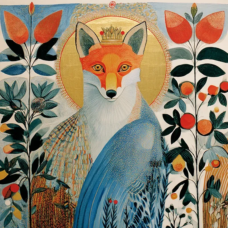 Folk Art Royal Fantasy Style Midjourney Prompt | PromptBase