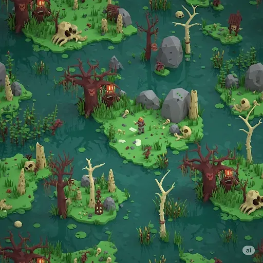 Stylized 3D Game Background Generators FLUX Prompt | PromptBase