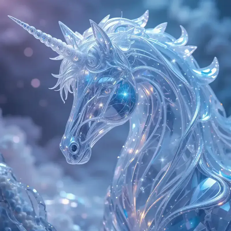 Fantasy Crystal Glass Creatures Objects Imagen Prompt | PromptBase