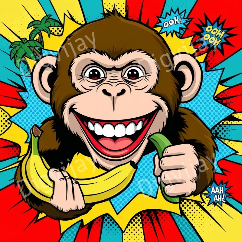 Hilarious Pop Art Animal Illustrations Leonardo Ai Prompt | PromptBase