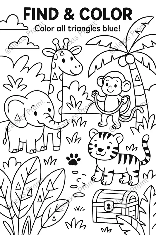 Smart Coloring Find Color Challenges ChatGPT Image Prompt | PromptBase