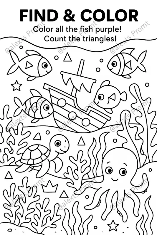 Smart Coloring Find Color Challenges ChatGPT Image Prompt | PromptBase
