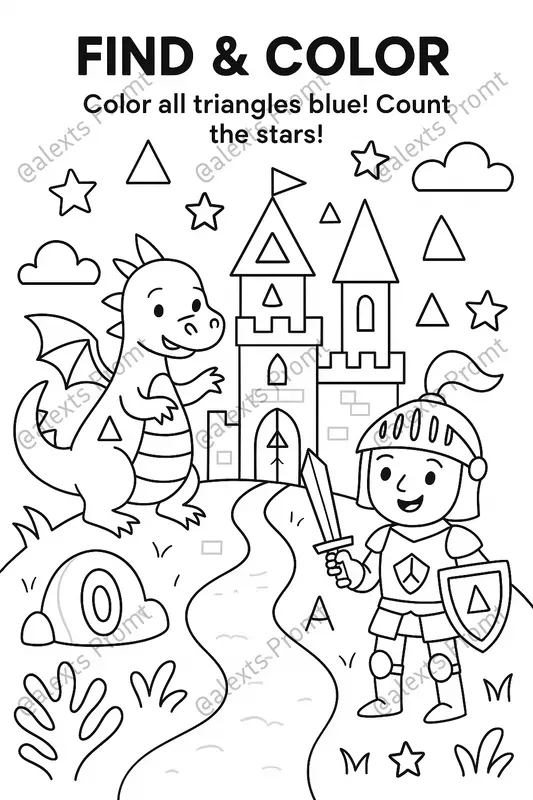 Smart Coloring Find Color Challenges ChatGPT Image Prompt | PromptBase