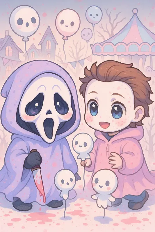 Pastel Kawaii Horror Chibis ChatGPT Image Prompt | PromptBase