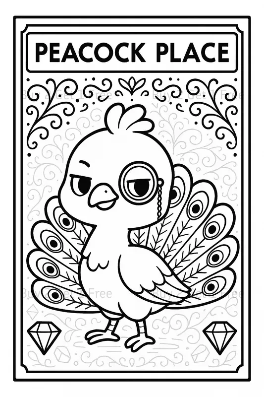 Coloring Book Animal Monopoly Cards ChatGPT Image Prompt | PromptBase