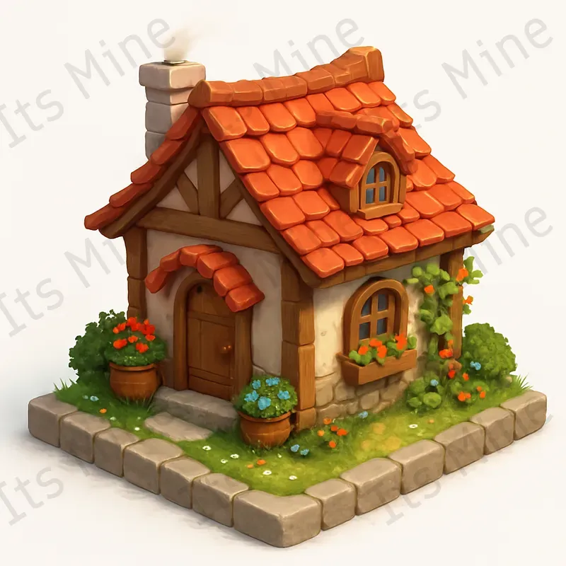 3D Stylized Game House Assets ChatGPT Image Prompt | PromptBase