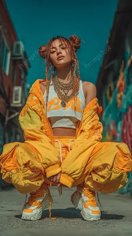 Bold Hip Hop Fashion Shots Midjourney Prompt | PromptBase