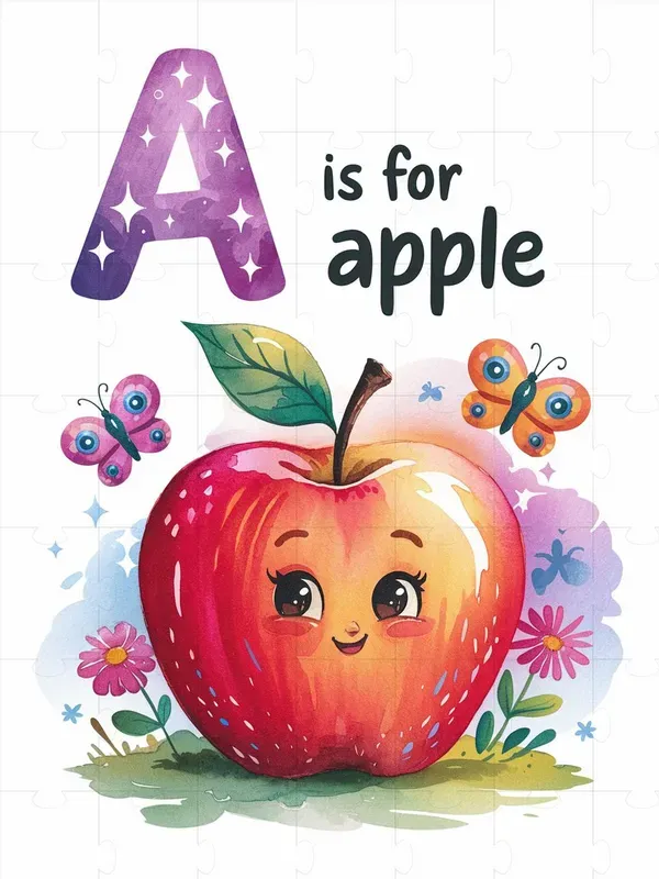 Cute Alphabet Flashcards For Toddlers Ideogram Prompt | PromptBase