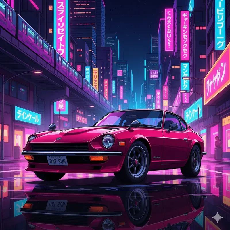 Retro Jdm Anime Car Posters Gemini Image Prompt | PromptBase