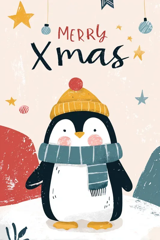 Cute Christmas Holiday Text Postcards Midjourney Prompt | PromptBase