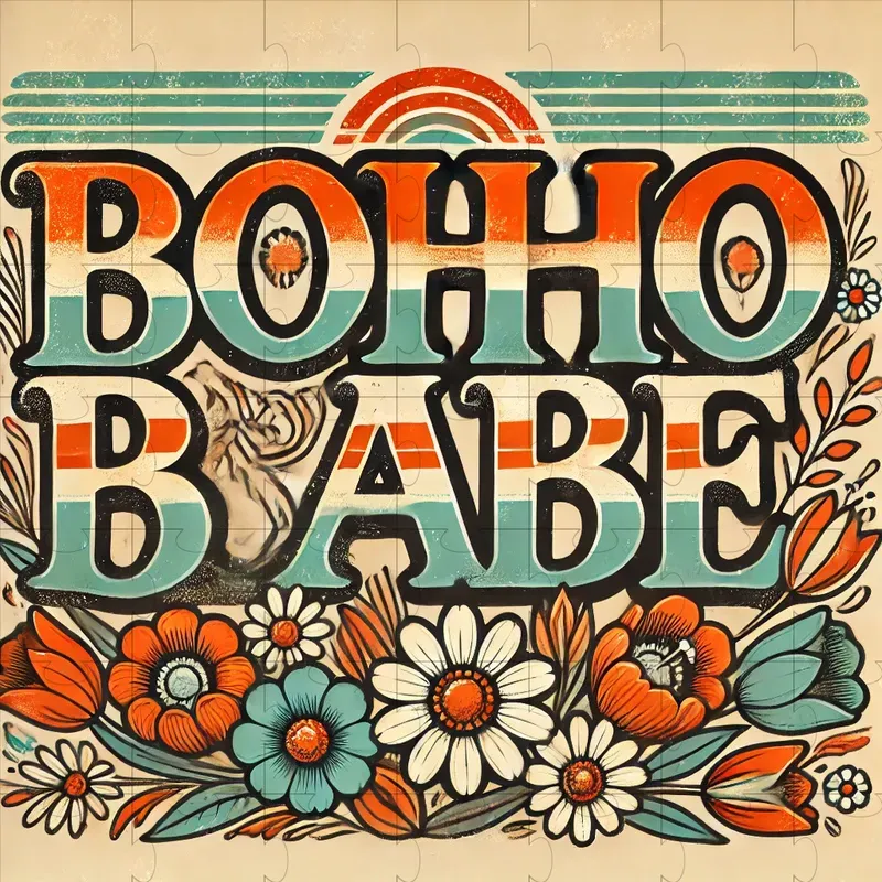 Retro 70s Boho Floral Posters DALL·E Prompt | PromptBase