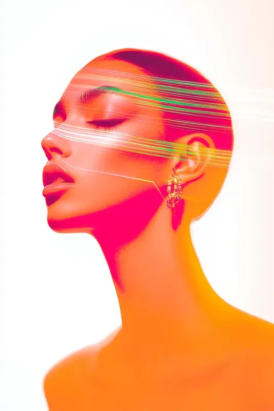 Holographic Moebius Line Art Midjourney Prompt | PromptBase