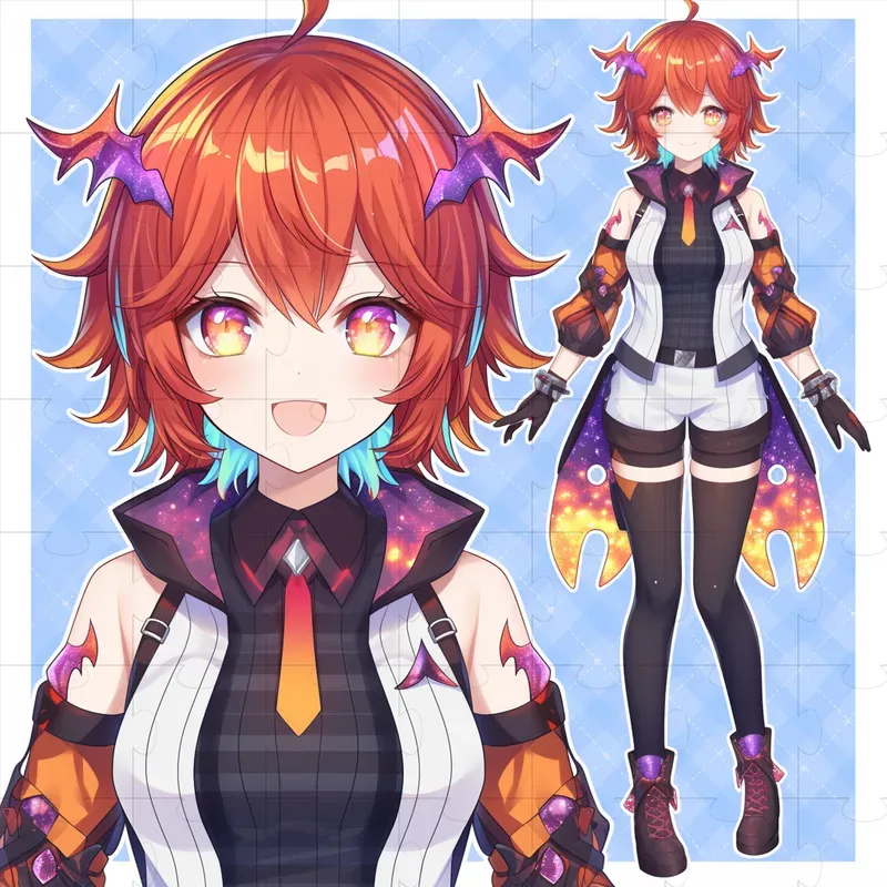 Portraits Of Animestyle Vtuber Designs Midjourney Prompt | PromptBase