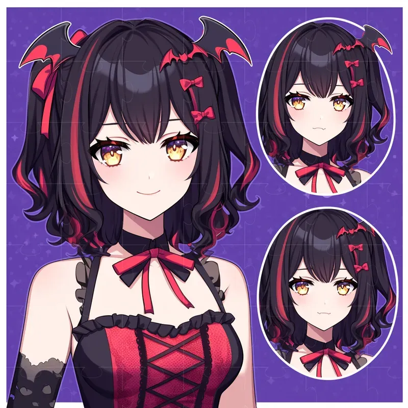 Portraits Of Animestyle Vtuber Designs Midjourney Prompt | PromptBase