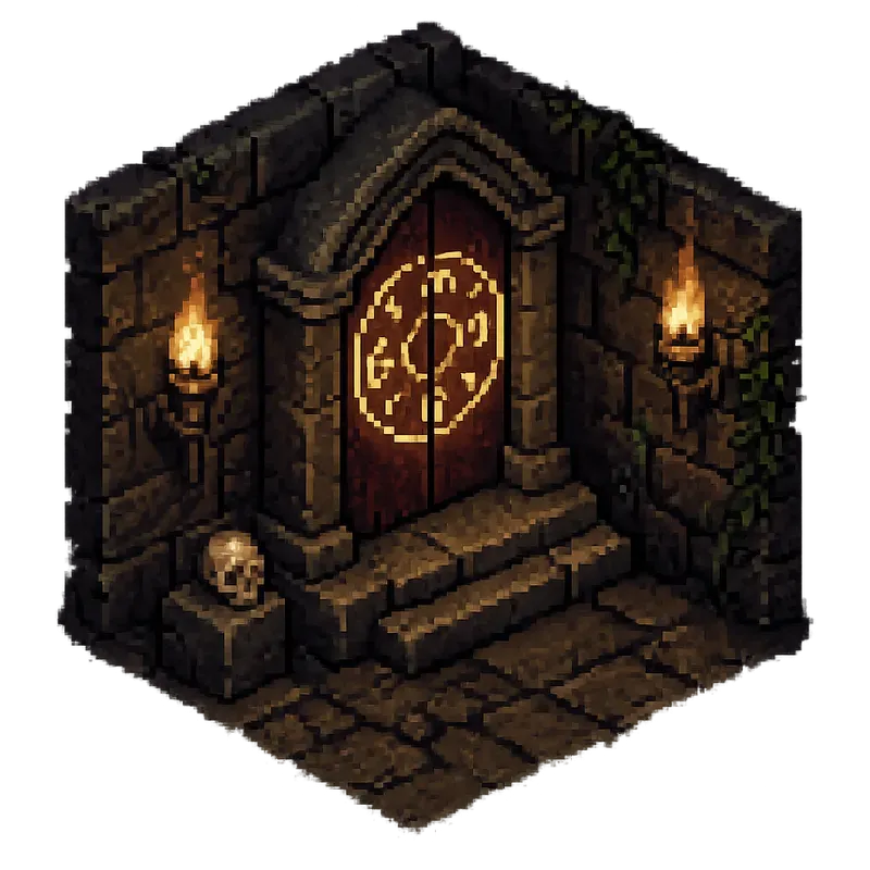 32bit Dark Fantasy Dungeon Icons ChatGPT Image Prompt | PromptBase