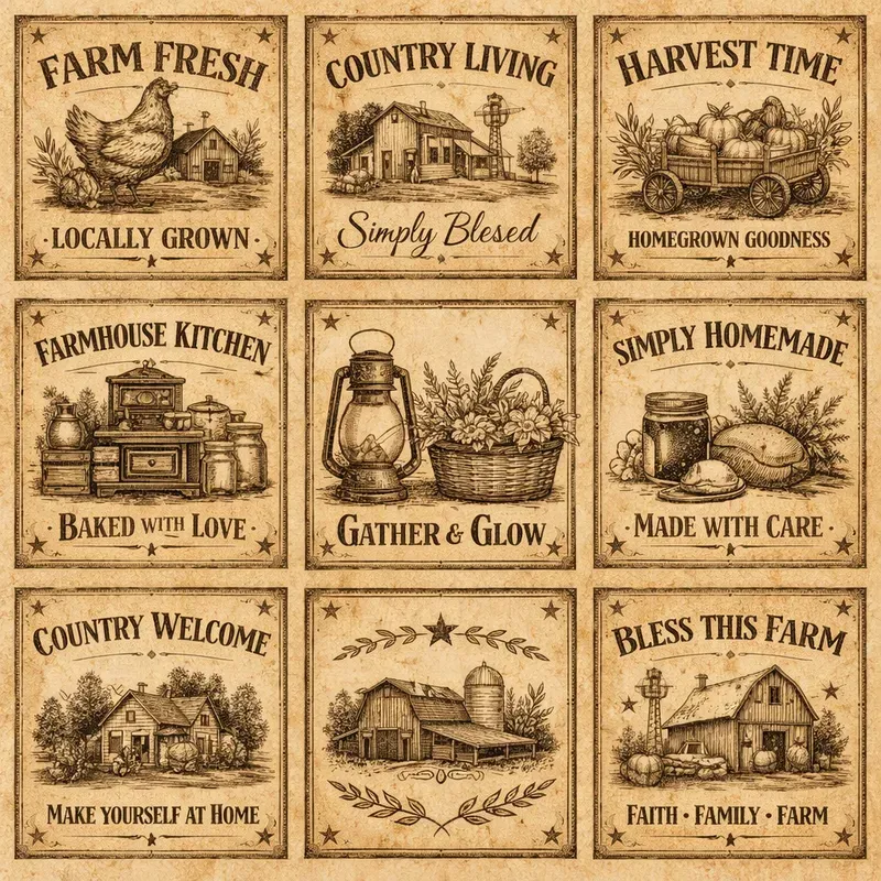 Rustic Farm Posters ChatGPT Image Prompt | PromptBase