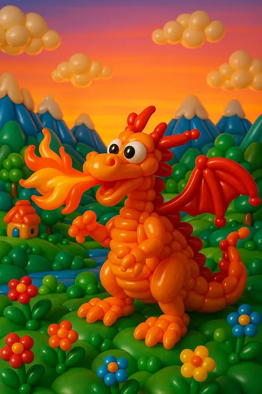 Balloon World Characters ChatGPT Image Prompt | PromptBase