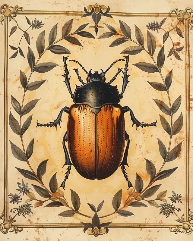 Ornamental Plates Of Insects Midjourney Prompt | PromptBase