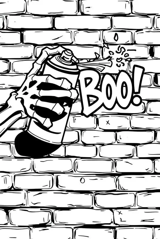 Urban Grit Coloring Pages ChatGPT Image Prompt | PromptBase