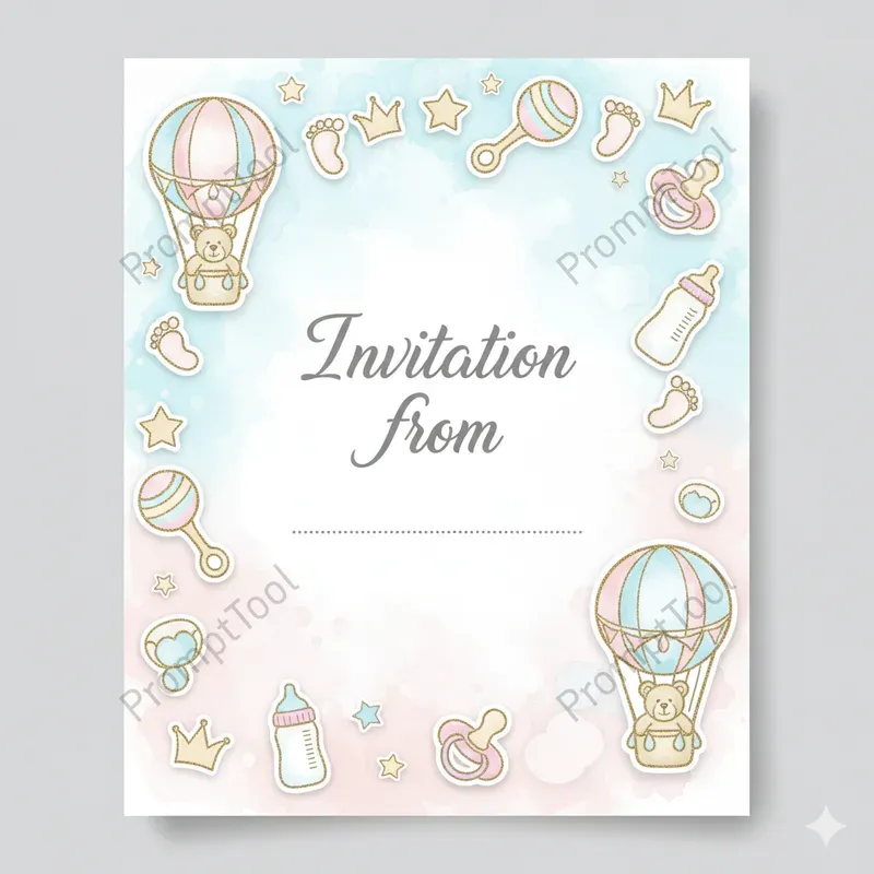 Invitation Card Templates Gemini Image Prompt | PromptBase