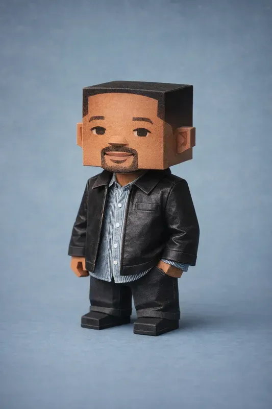 Cardboard Cube Paper Toy Characters ChatGPT Image Prompt | PromptBase