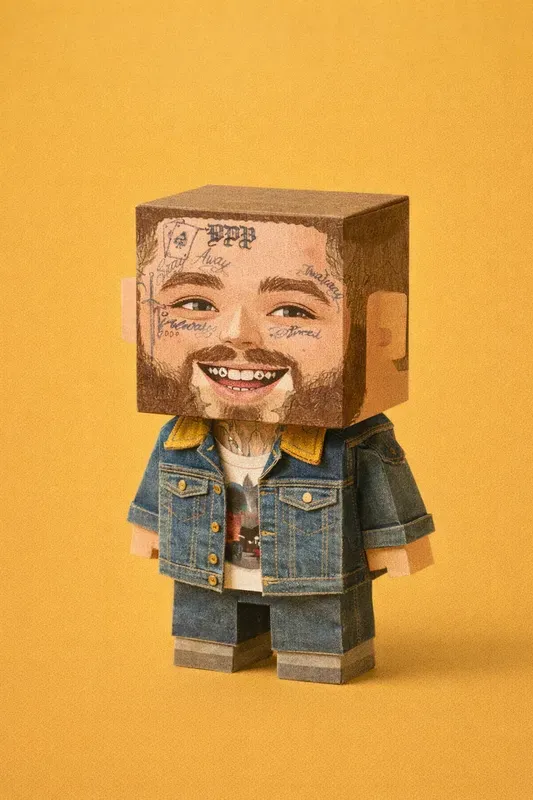 Cardboard Cube Paper Toy Characters ChatGPT Image Prompt | PromptBase