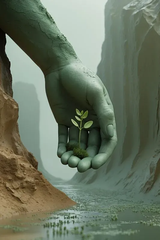 Giant Hands Tiny Symbols Series Leonardo Ai Prompt | PromptBase
