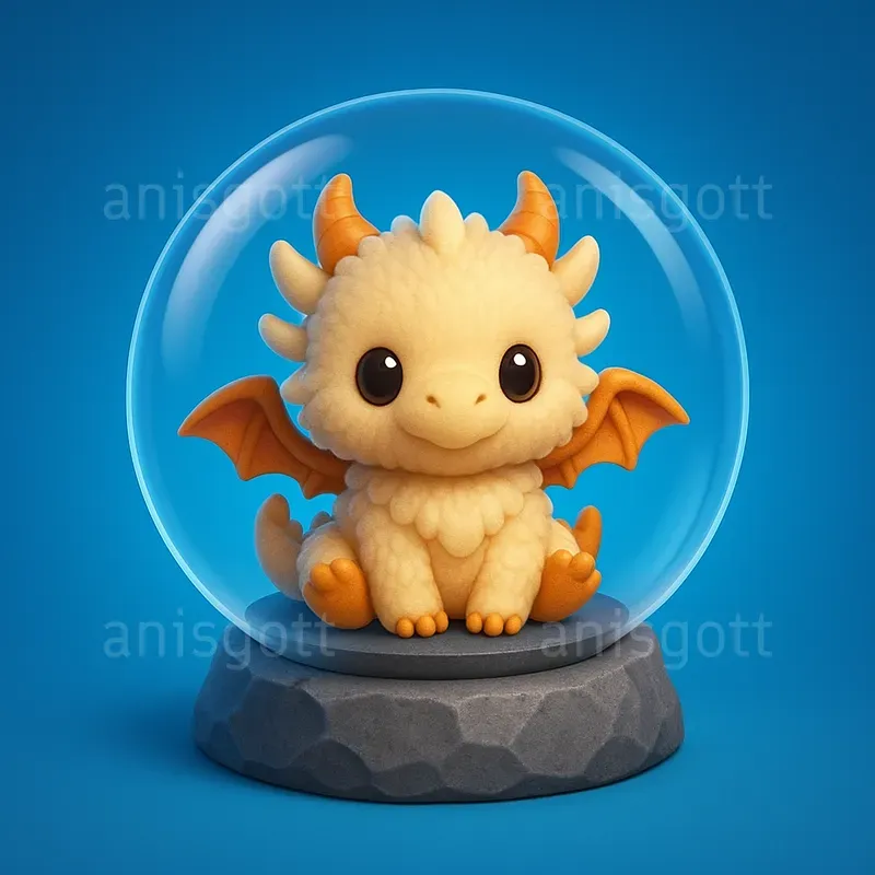Chibi Elemental Dragons Crystal Globes ChatGPT Image Prompt | PromptBase