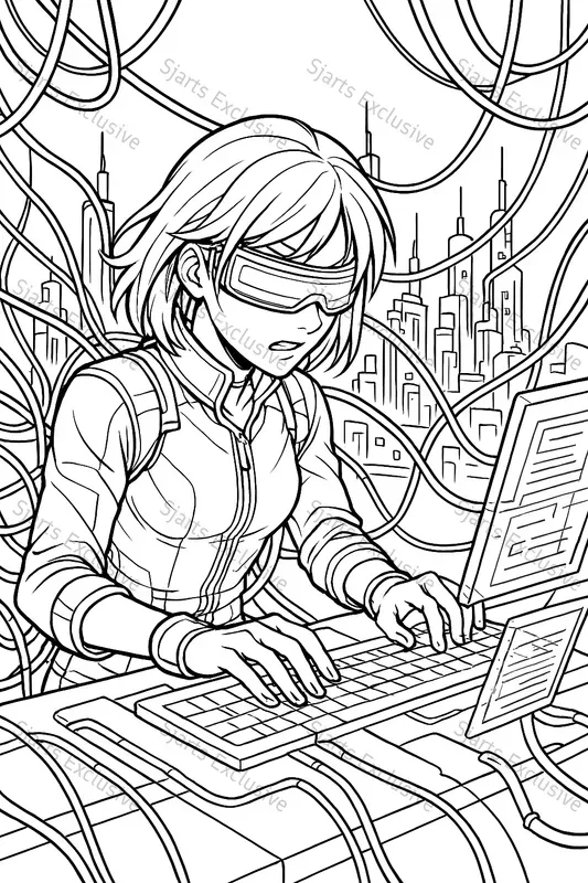 Realistic Anime Coloring Sheets ChatGPT Image Prompt | PromptBase