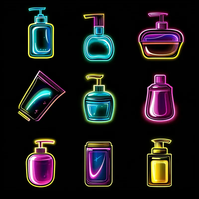Simple Neon Clip Art Collection Midjourney Prompt | PromptBase