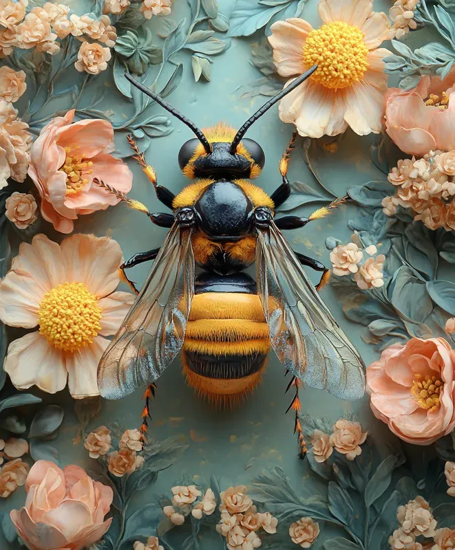 Elegant Watercolor Insect Art Midjourney Prompt | PromptBase