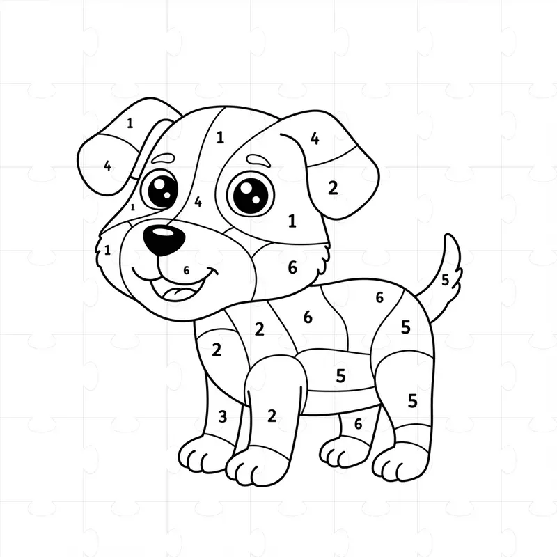 Simple Animals Color By Number For Kids Imagen Prompt | PromptBase