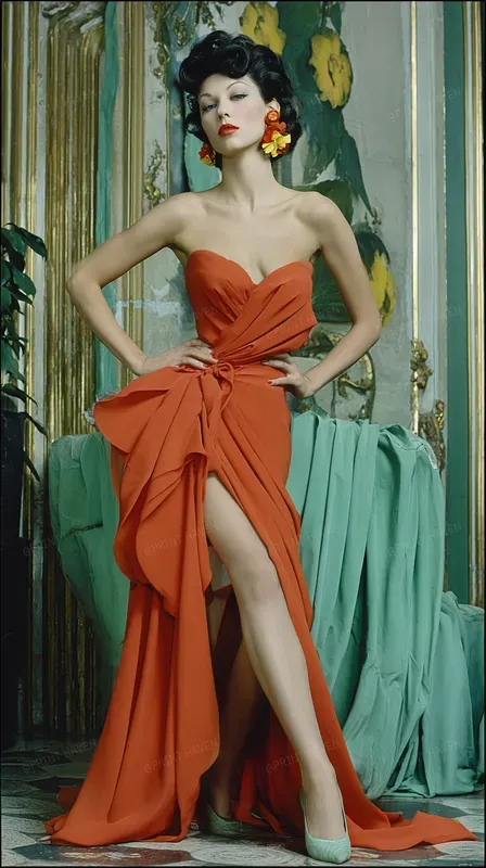 Timeless 1950s Elegance Fashion Models Midjourney Prompt | PromptBase