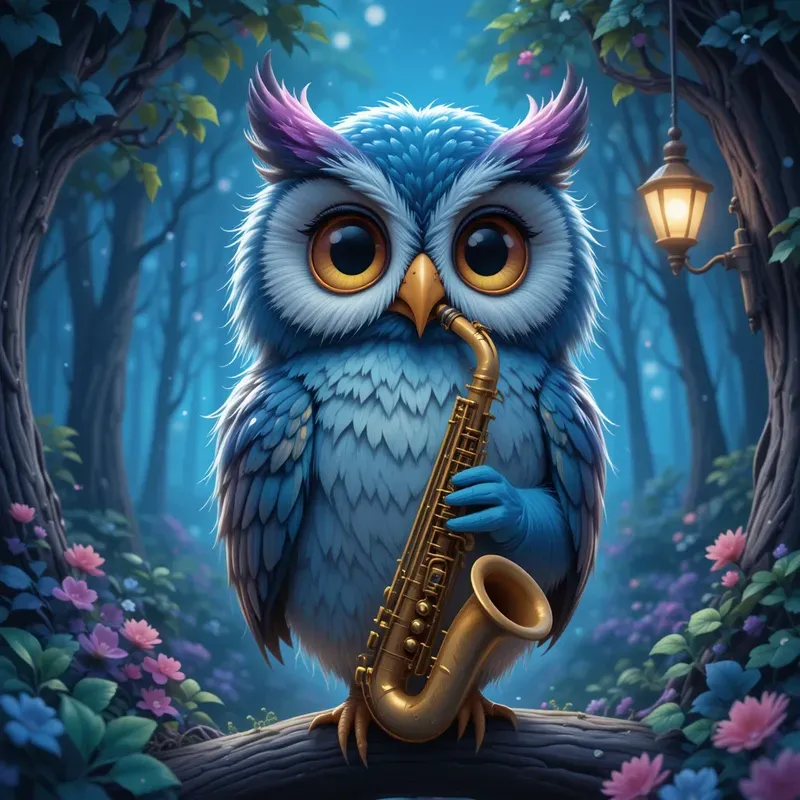Cute Cartoon Animals Making Music ChatGPT Image Prompt | PromptBase