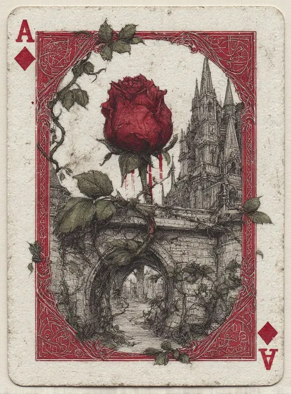 Surreal Gothic Playing Cards Midjourney Prompt | PromptBase