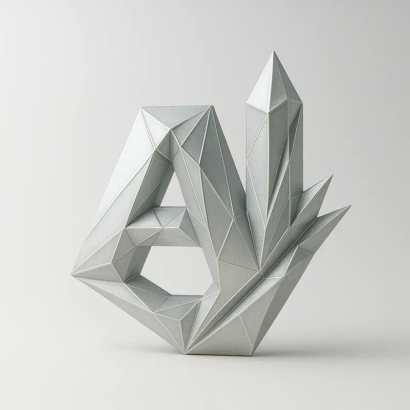 Metallic Sculpture Logos ChatGPT Image Prompt | PromptBase