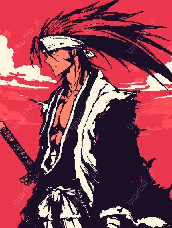Bleach Manga Pixel Art Characters Midjourney Prompt | PromptBase