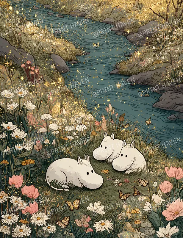 Moomins Celebrate 80th Anniversaries Midjourney Prompt | PromptBase