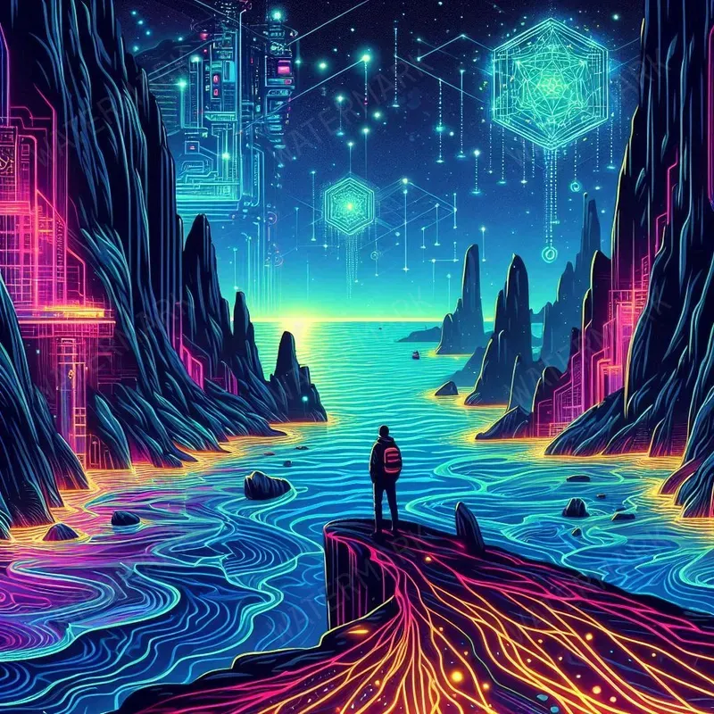 Futuristic Vector Art Sceneries DALL·E Prompt | PromptBase